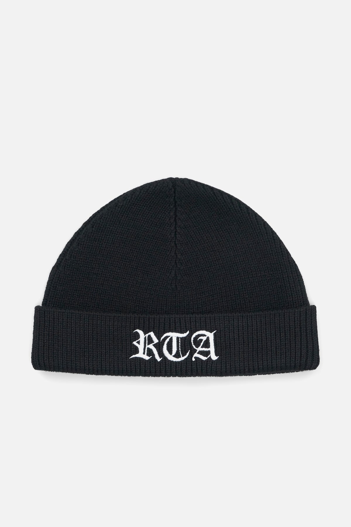 Men's Black Beanie Old English Cross | RTA