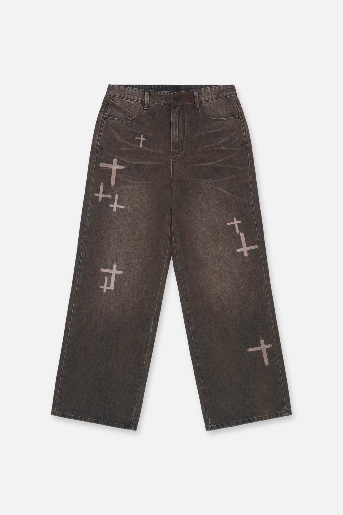 Men's Mocha Wide Leg Jeans | RTA